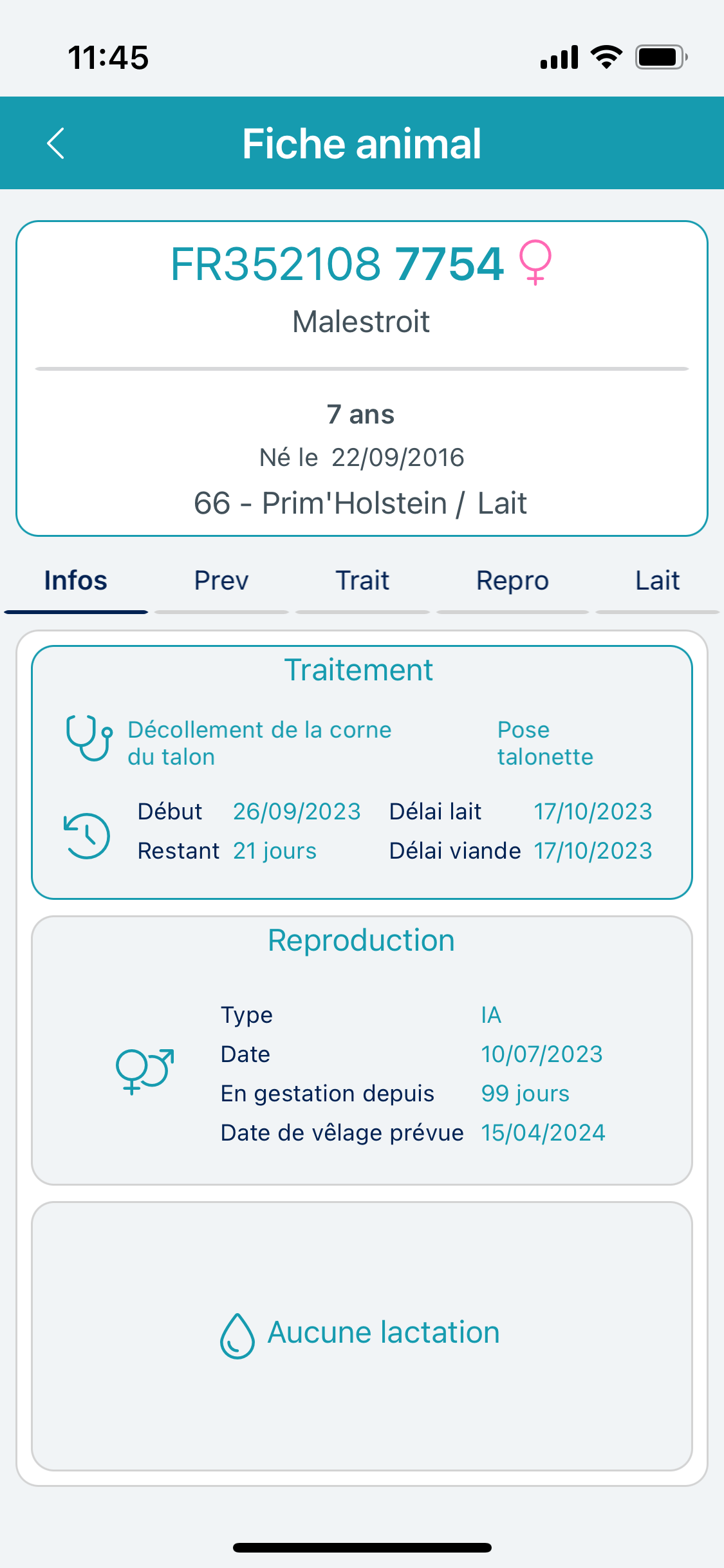 Logiciel de gestion d'élevage pour éleveur de bovins, Venotis